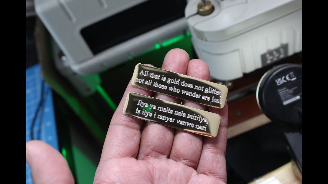 Custom Engraving 2 x Gold Plates Engraved with Message - YouTube