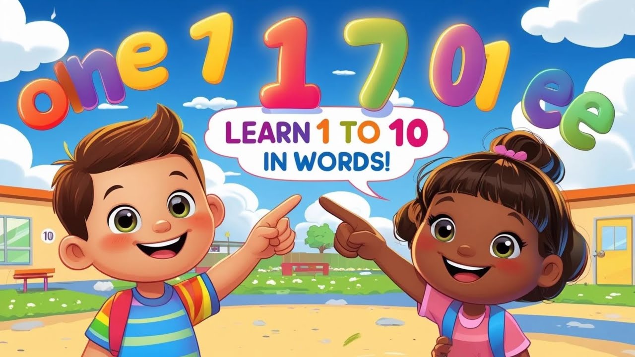 Count 1-10 (One to Ten) in words! | Spell numbers one to ten | learn to ...