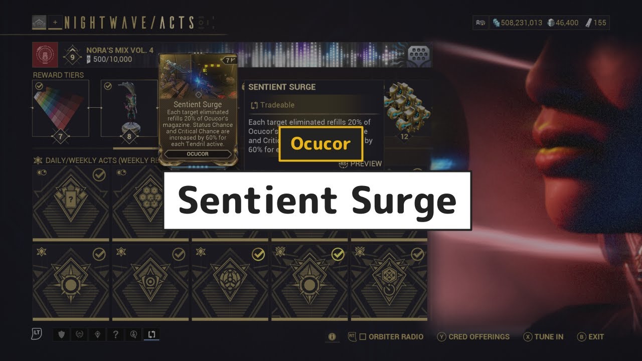 Warframe - Ocucor Sentient Surge - YouTube