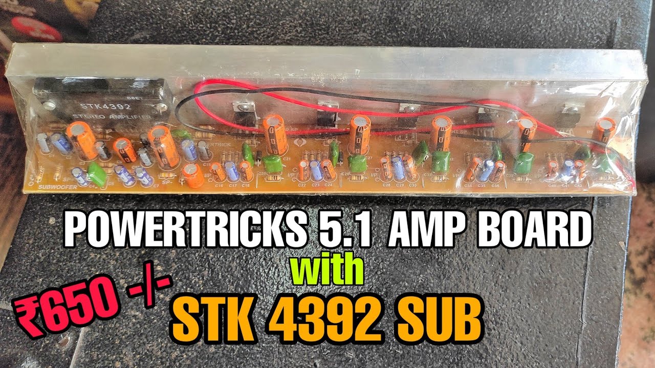 Powertrick 5.1 Amplifier board with STK 4392 Sub amplifier | Quick Look ...