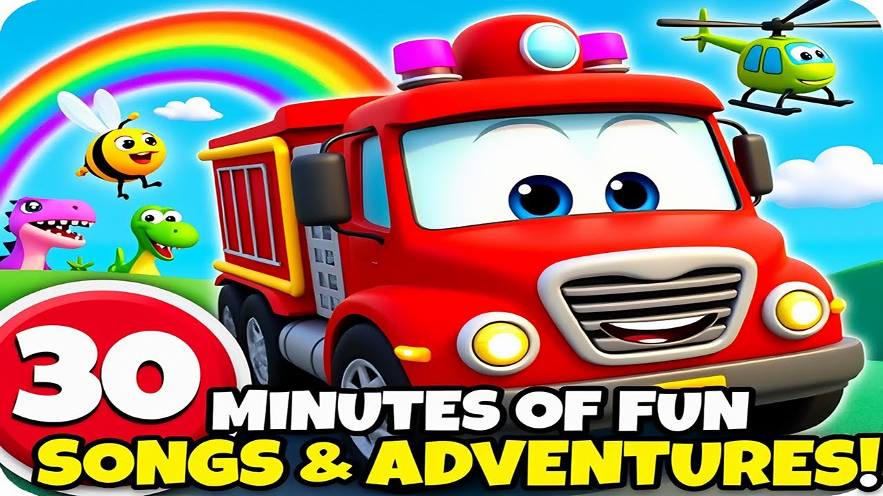 30 Minutes of Exciting Kids Songs Compilation | Animals, Vehicles ...