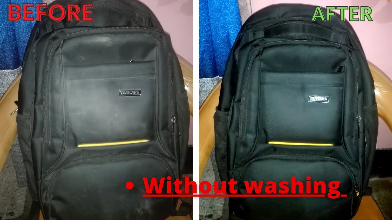How to clean a backpack *without* *washing* *it* - YouTube
