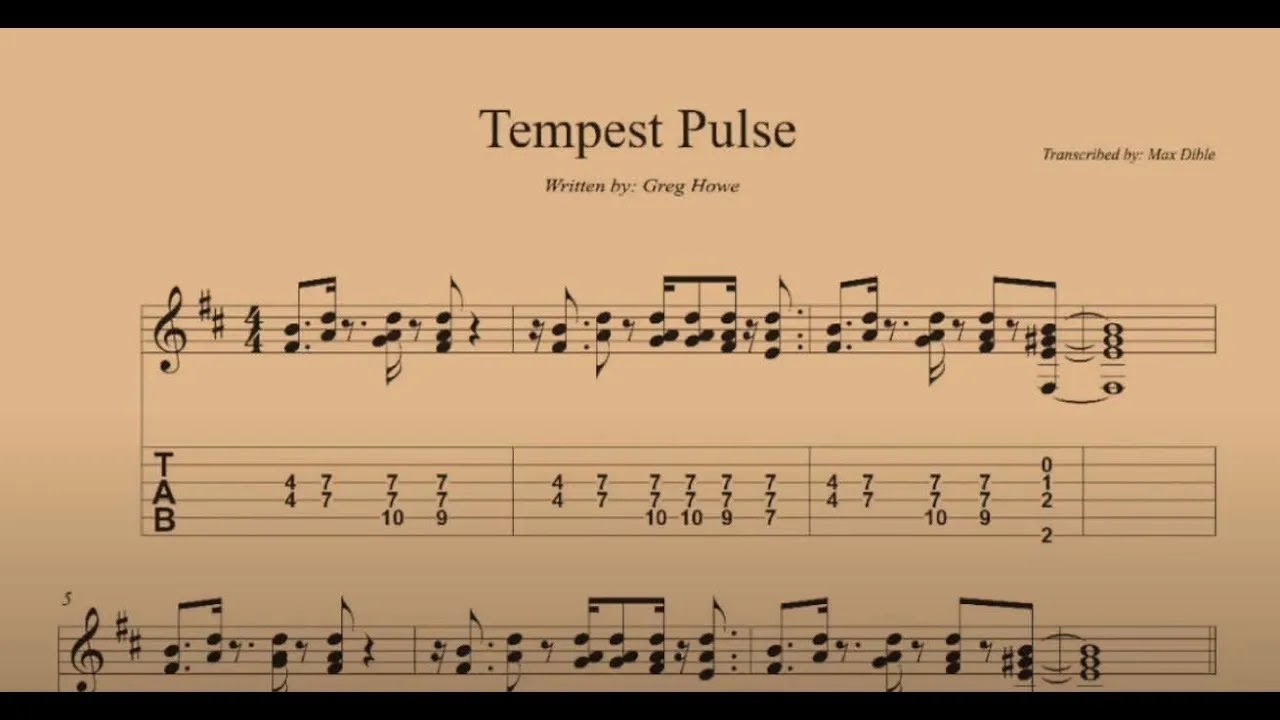 Tempest Pulse - Greg Howe | Guitar Lesson With Tab | Guitar Songbook ...