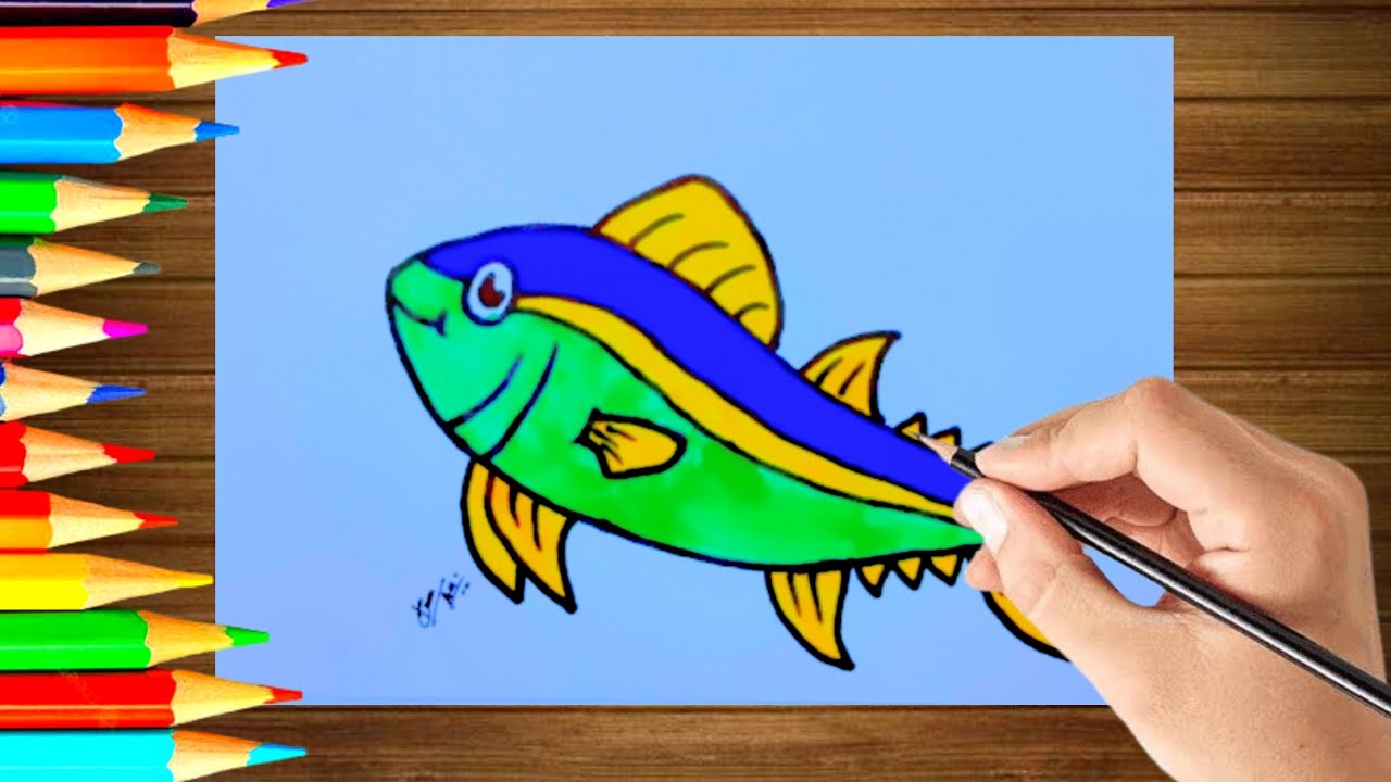Fish Drawing For Beginners || How To Draw A Fish Easy Step By Step ...