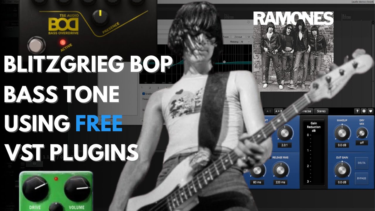 Ramones/Punk Bass Tone Using Free VST's (FX & Mixing Tutorial) - YouTube