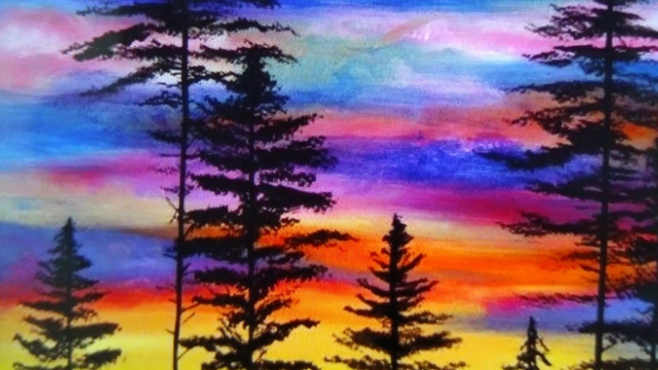 how to draw night sky in Forest by using soft pastel | ART 1O1 - YouTube