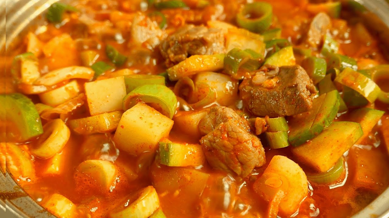 🔥고추장찌개 🔥이거 완전 밥 도둑인데요? 다시다 없이 감칠맛 팡팡💥 터지는 레시피!!!(Red pepper paste stew ...