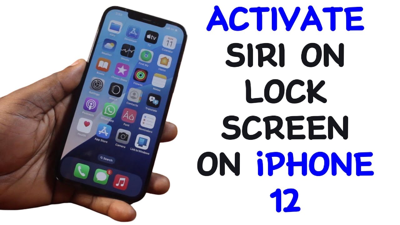 How to Activate Siri on Lock Screen on iPhone 12 - YouTube