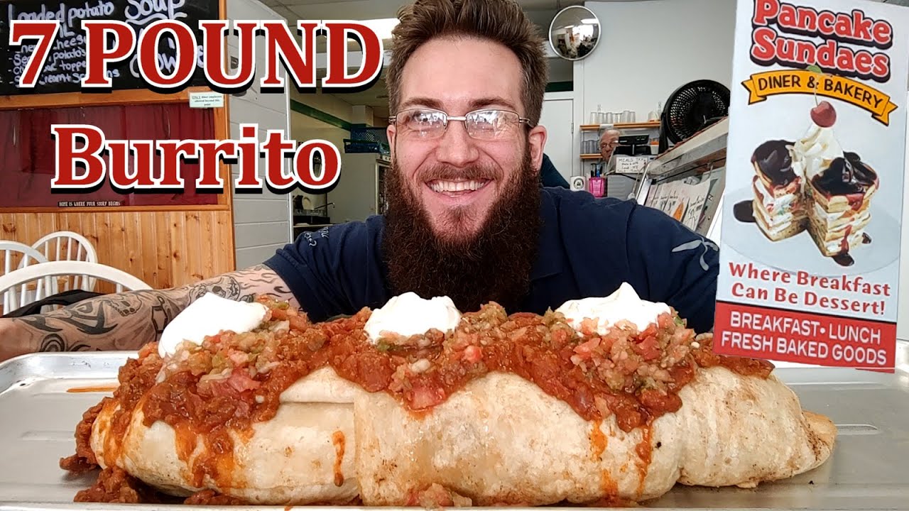 Pancake Sundaes' Breakfast Burrito Challenge - YouTube