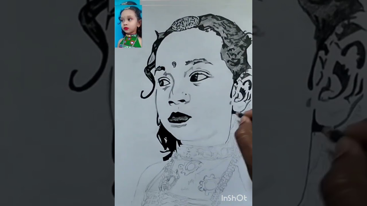 Pari Pencil Sketch | pari Swakesh Pantawane Drawing | Little fairy cute ...