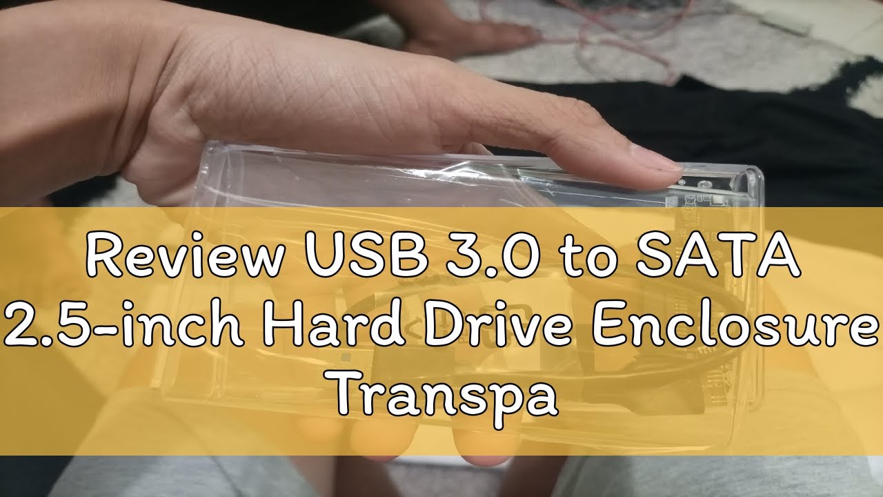 Review USB 3.0 to SATA 2.5-inch Hard Drive Enclosure Transparent Clear ...