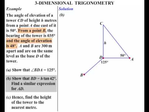Year 11 and 12 Extension - 3-Dimensional Trigonometry - YouTube