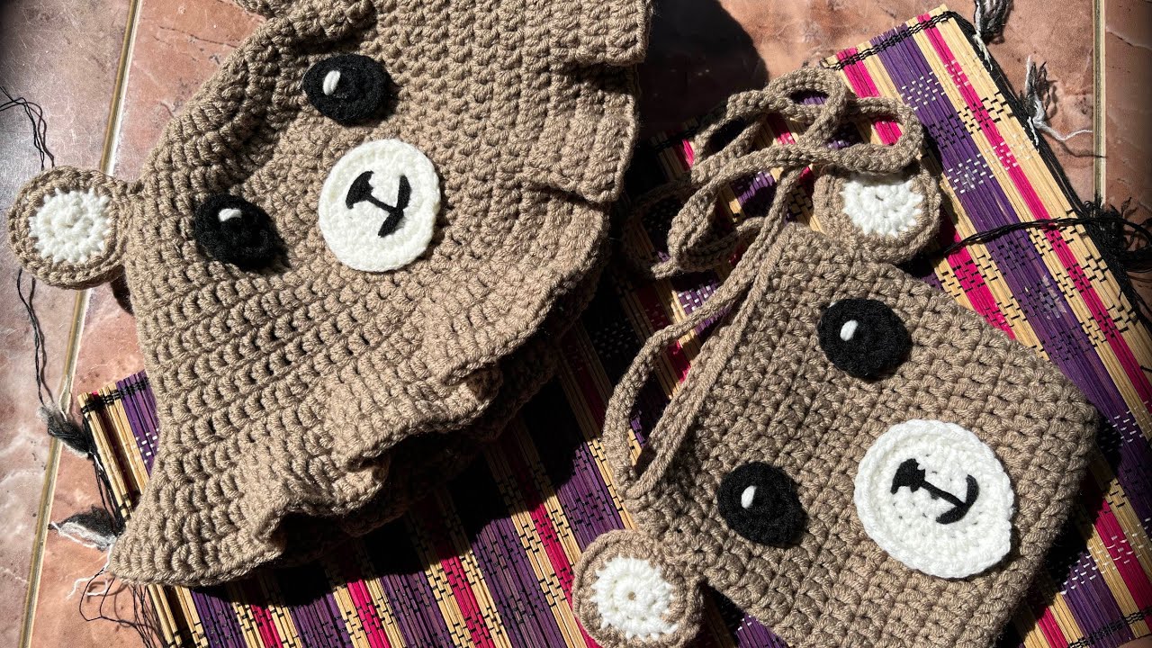 #028 part2 tas rajut anak🐻|| children's knitting bag || mudah dibuat ...