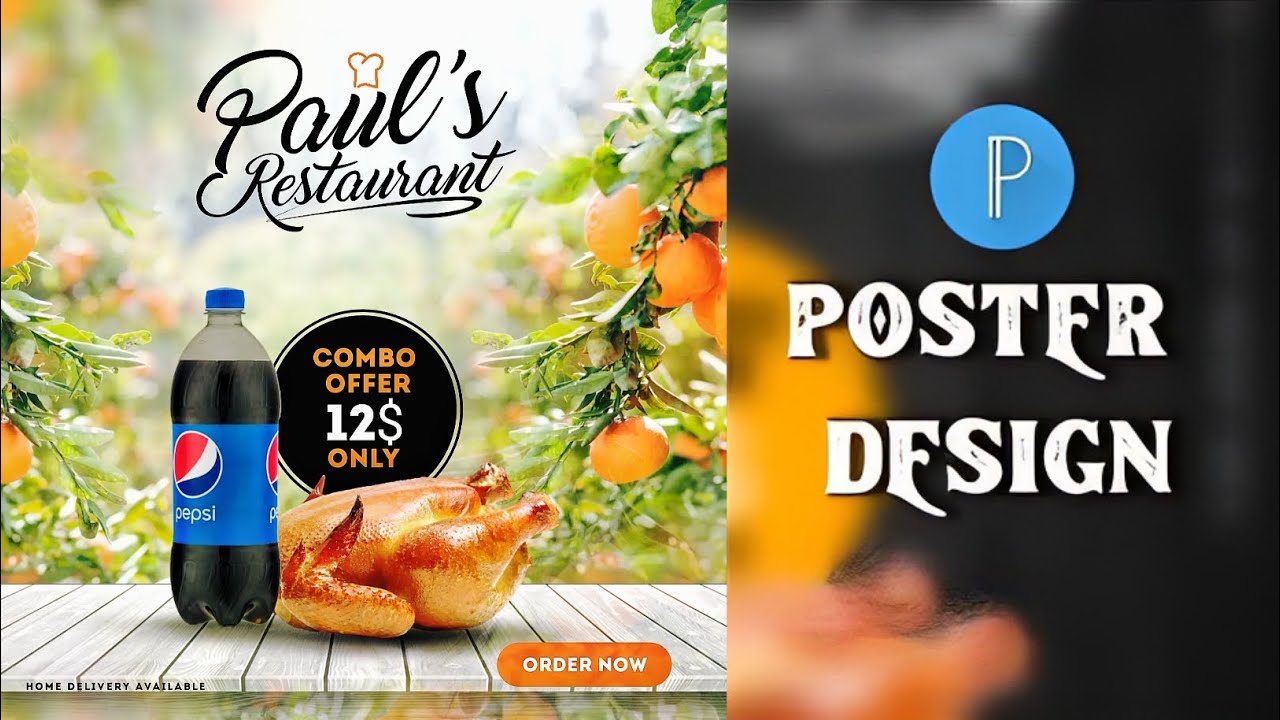 HOW TO DESIGN A RESTAURANT FLYER | PS CC TUTORIAL | PIXELLAB TUTORIAL ...