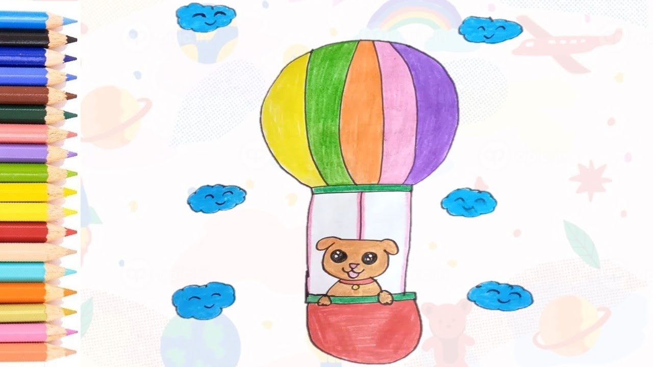 How to paint colored balloons | Color balloon painting | color balloon ...