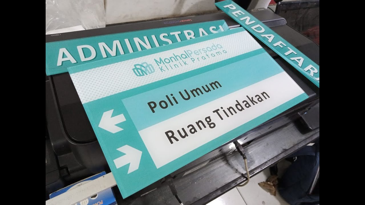 signboard papan nama rambu petunjuk ruangan klinik rumah sakit - YouTube