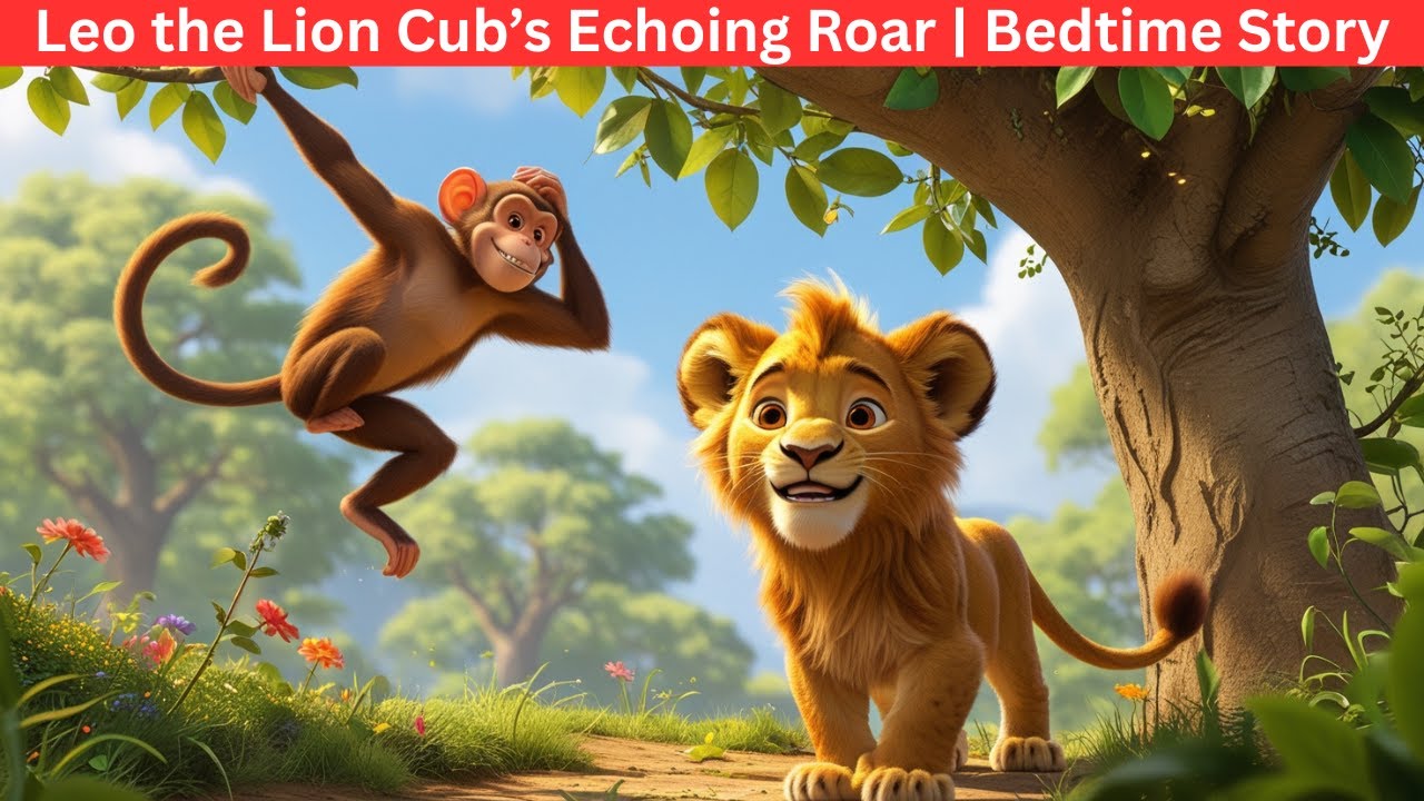Leo the Lion Cub's Echoing Roar | Bedtime Stories for Kids | Moral ...