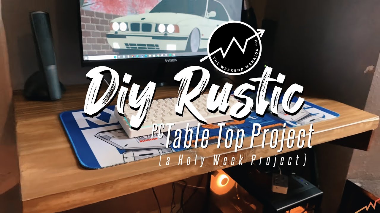 DIY Rustic Computer Table Top Project using Palochina Wood | Weekend ...