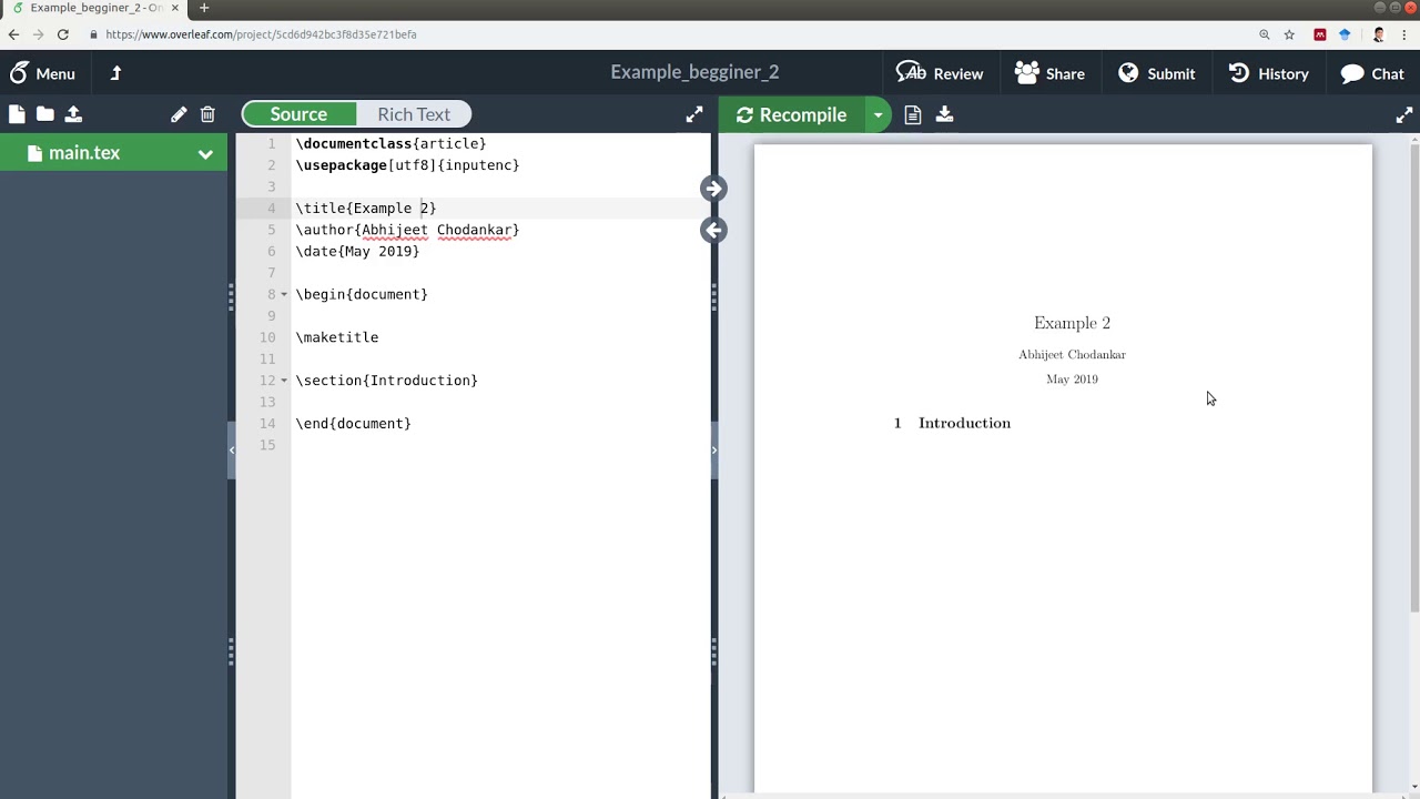 Introduction to LaTeX and Overleaf - YouTube