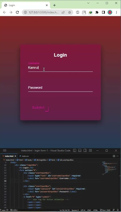HTML CSS Login Page Template with Animated Label and Submit Button ...