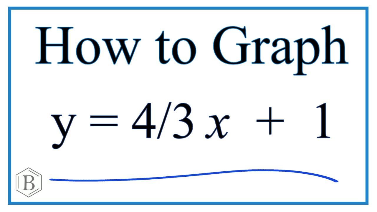 How to Graph y = 4/3x + 1 - YouTube