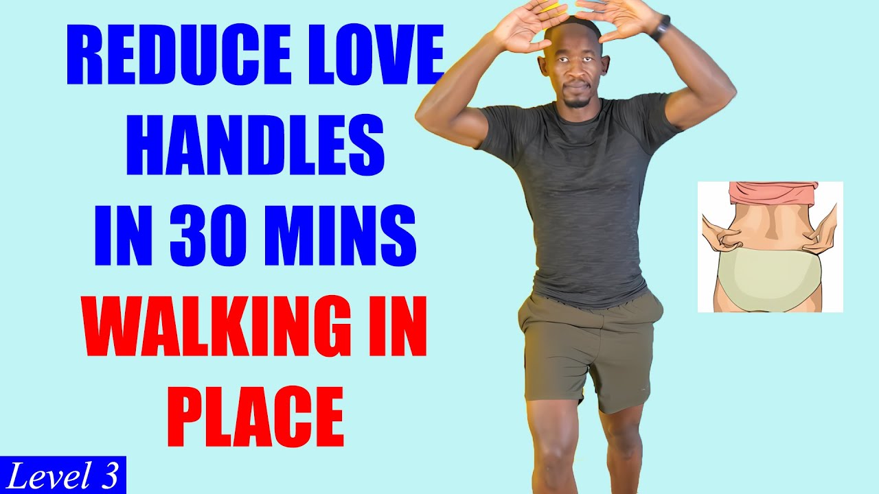 30-Minute SWEATY WALK AT HOME WORKOUT to Reduce Love Handles - YouTube