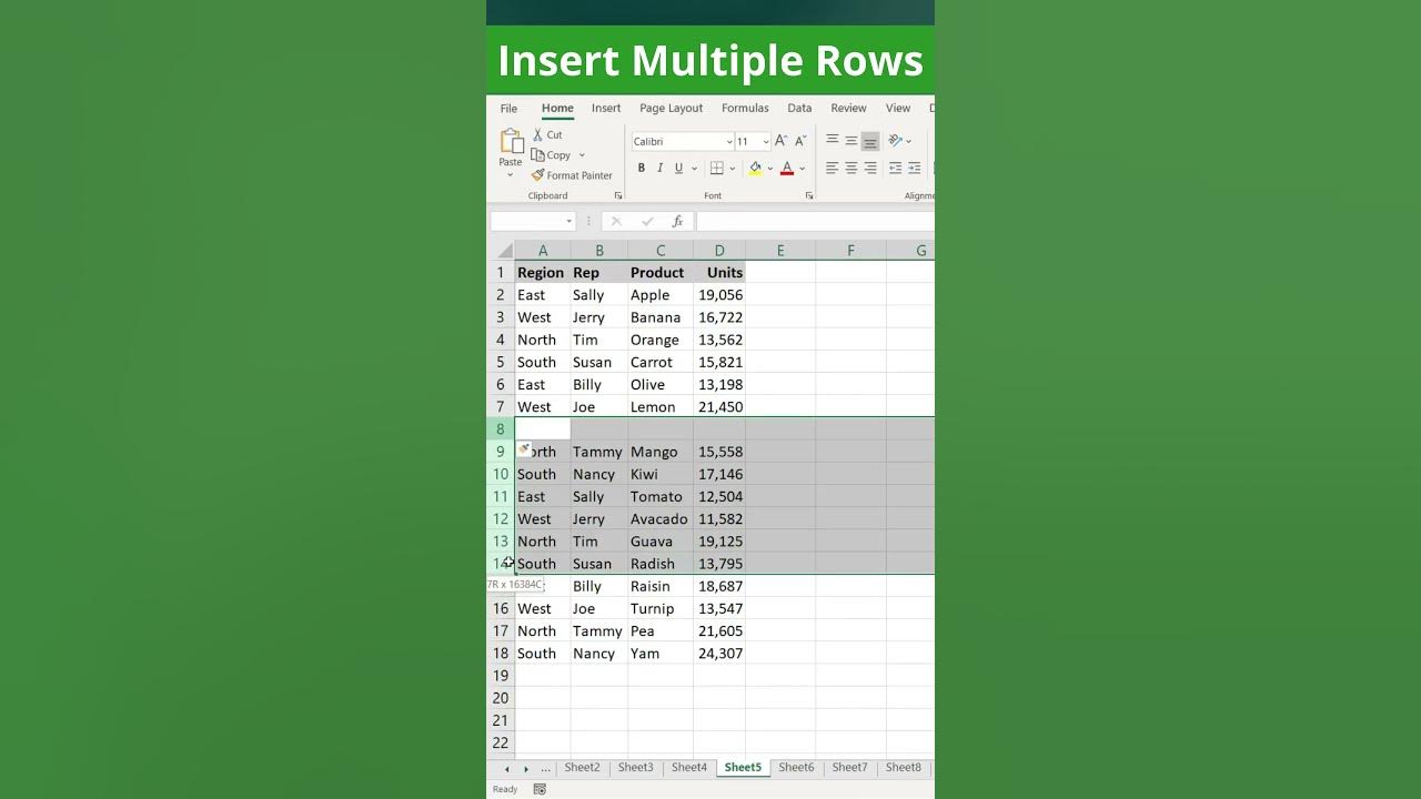 Quickly Insert Multiple Rows & Columns in Excel! 🚀 - YouTube