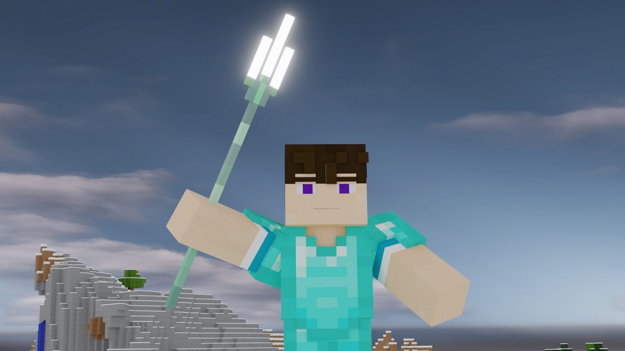 HOW TO MAKE A TRIDENT IN BLENDER - Minecraft Blender Tutorial #1 - YouTube
