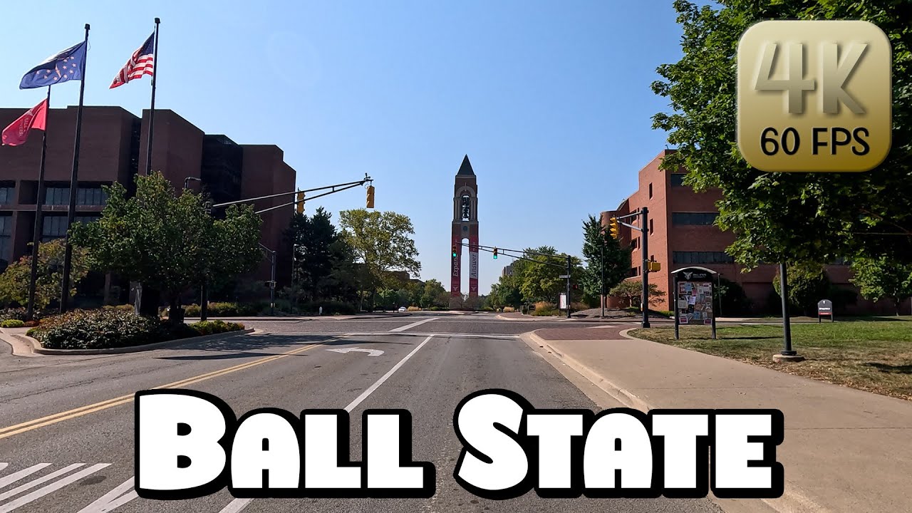 Driving Around Ball State University Campus in 4k Video - YouTube