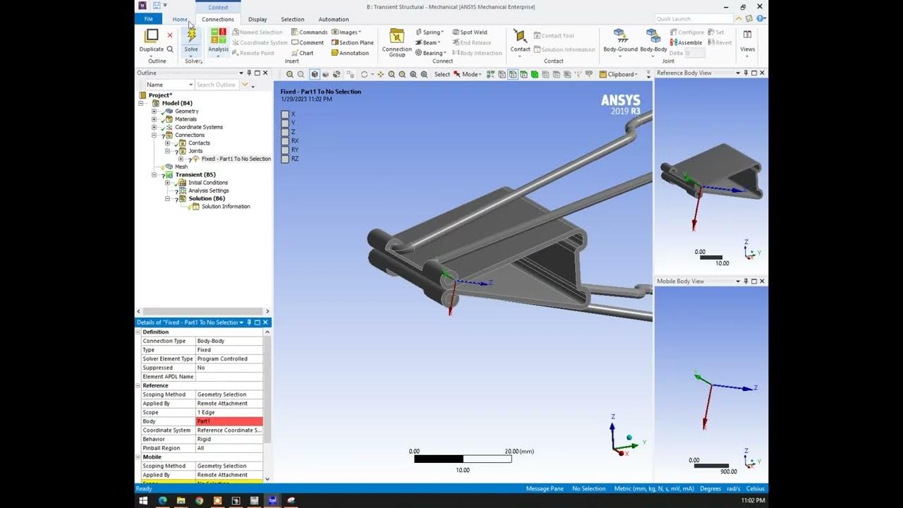 Transient Structural analysis on Paper Clip || Ansys Workbench - YouTube