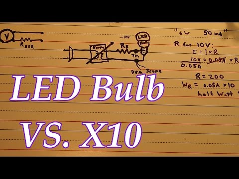LED Bulb Jams X10 signal - YouTube