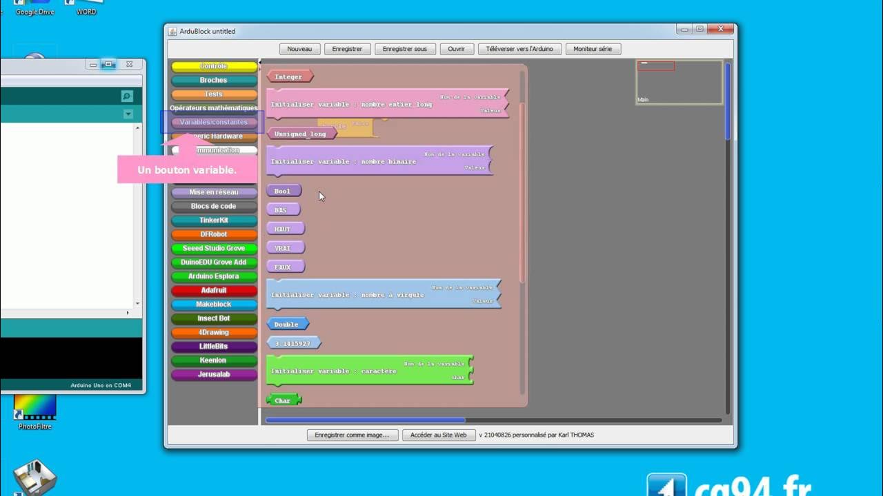 Tutoriel Arduino #2: Comment utiliser le logiciel Arduino avec le plugin Ardublock ? - YouTube
