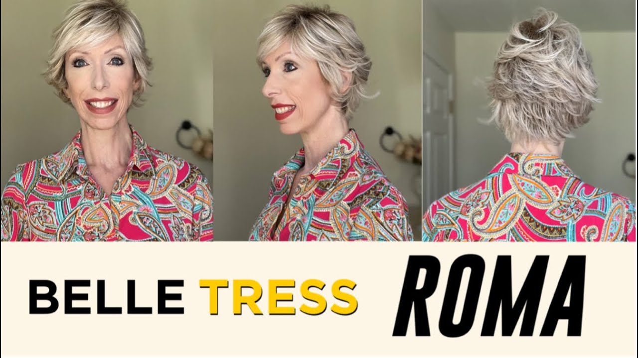 Fun Flirty Layered Short Style | BELLE TRESS ROMA WIG REVIEW - YouTube