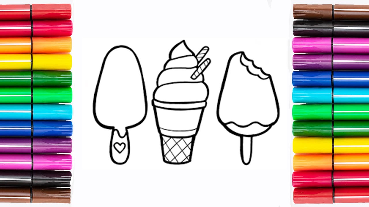 Coloring pages for kids and learn colors - YouTube