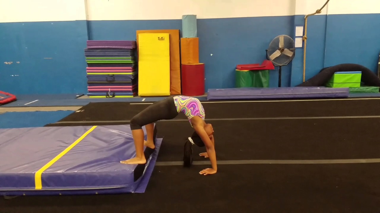 Back bend kick over from 8" - YouTube