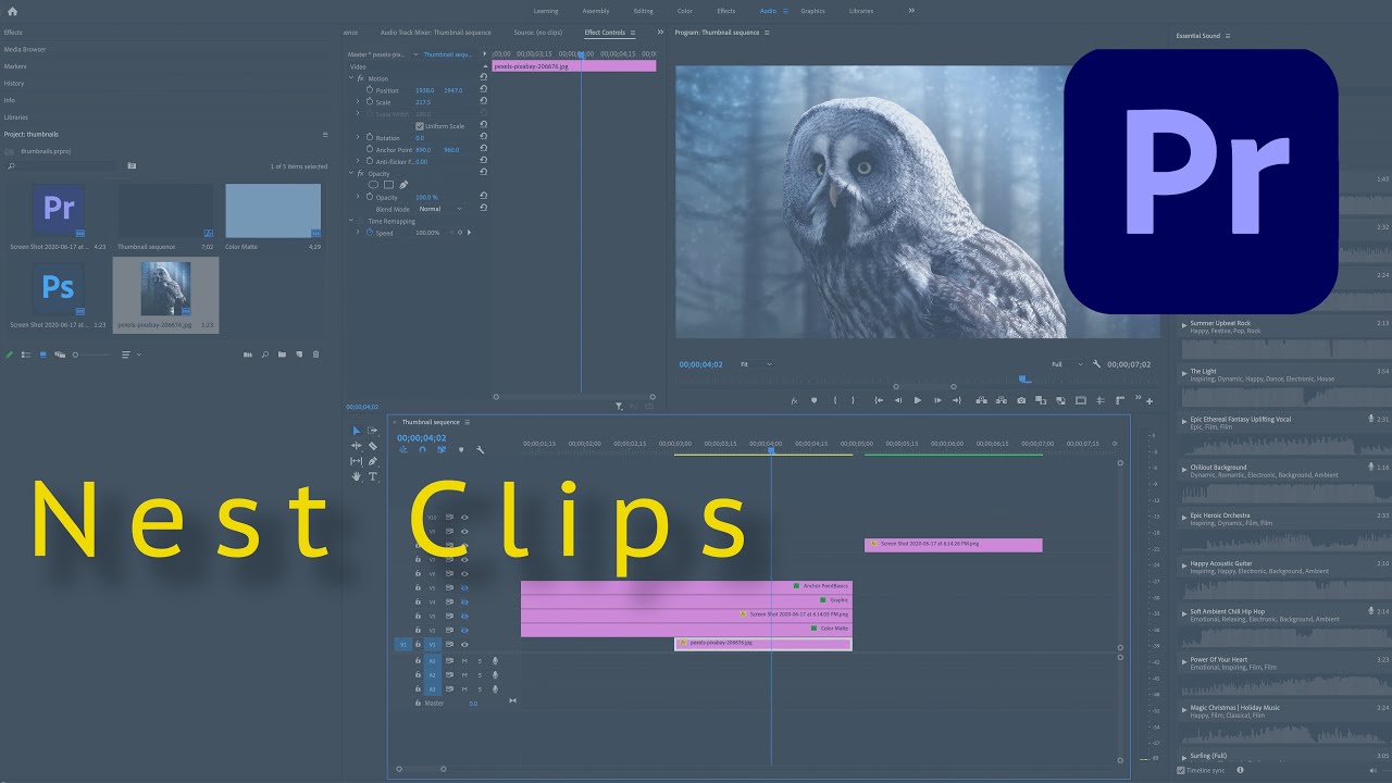 How To NEST Clips in Adobe Premiere Pro CC 2020 - YouTube