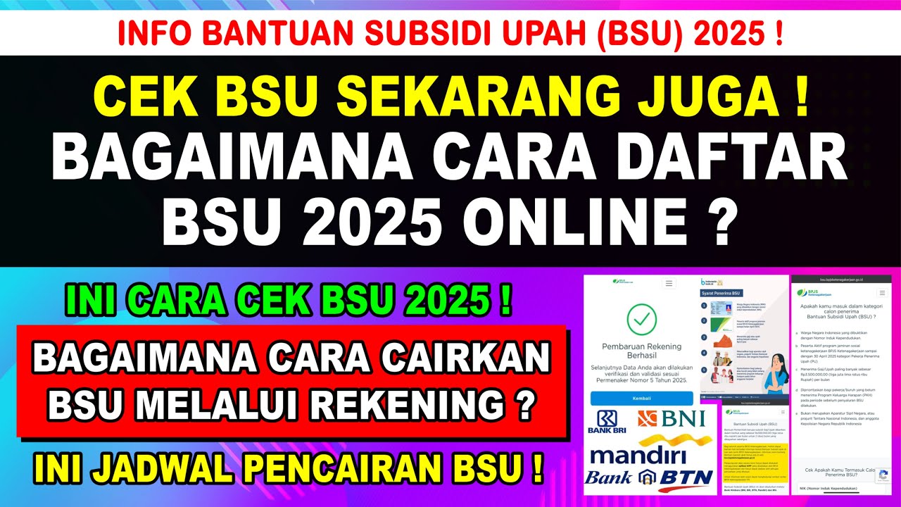 Terbaru 2025 ! CARA DAFTAR BSU 2025 BAGAIMANA ? || CARA CEK BSU 2025 ...