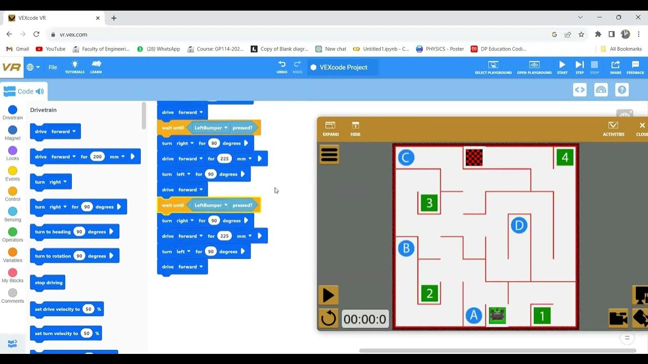 CAR ROBOTICS GAME USING #VEXcode VR - YouTube