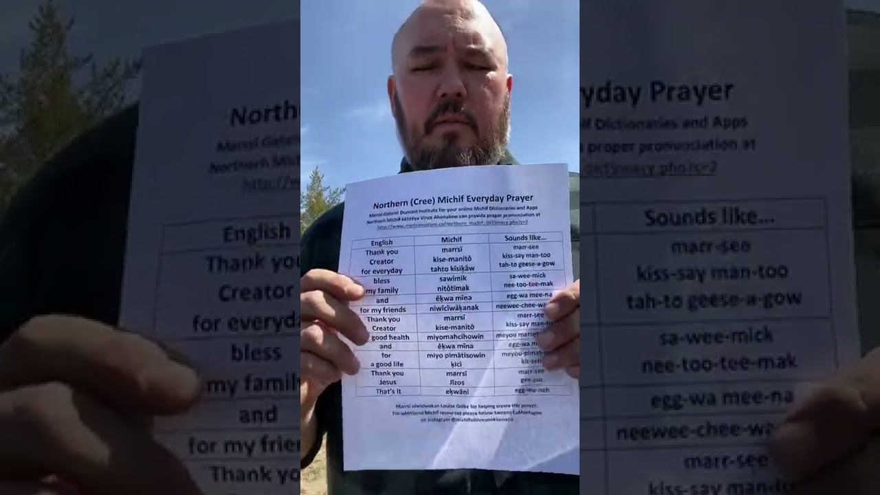 Everyday Prayer - Northern (Cree) Michif - YouTube