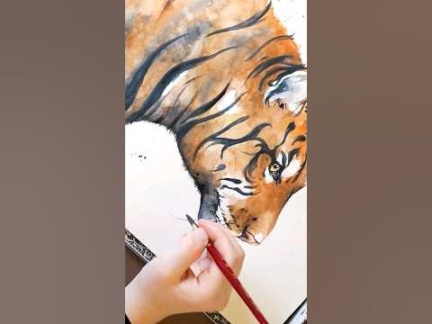 watercolor tiger painting - YouTube