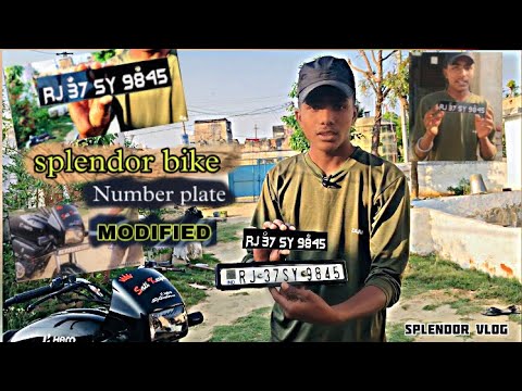 splendor bike Number plate modified ⚠️ number plate modified all bikes ...