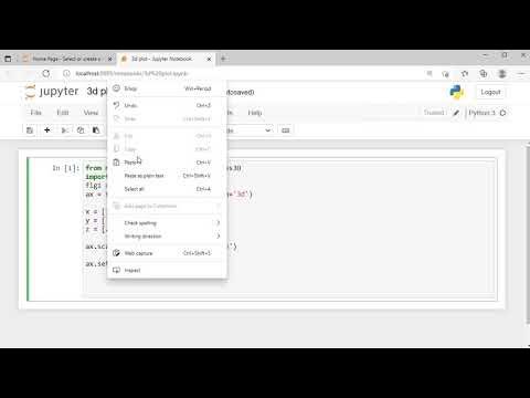 3D Scatter plot in Jupyter Notebook - YouTube