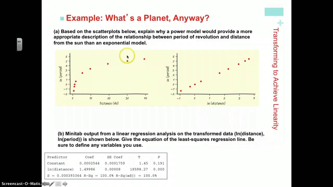 11.2 (4) - Transforming to Achieve Linearity - YouTube