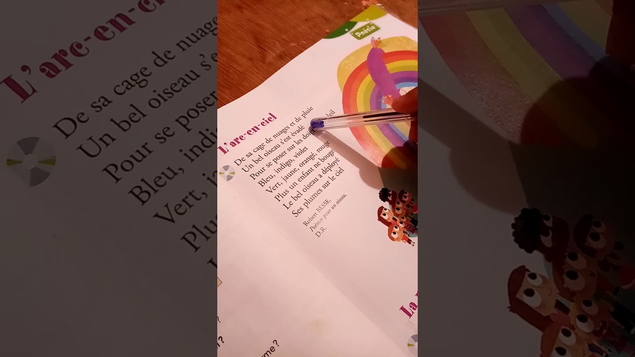 Poésie de Robert besse L'arc-en-ciel🌈🌈🌈 - YouTube