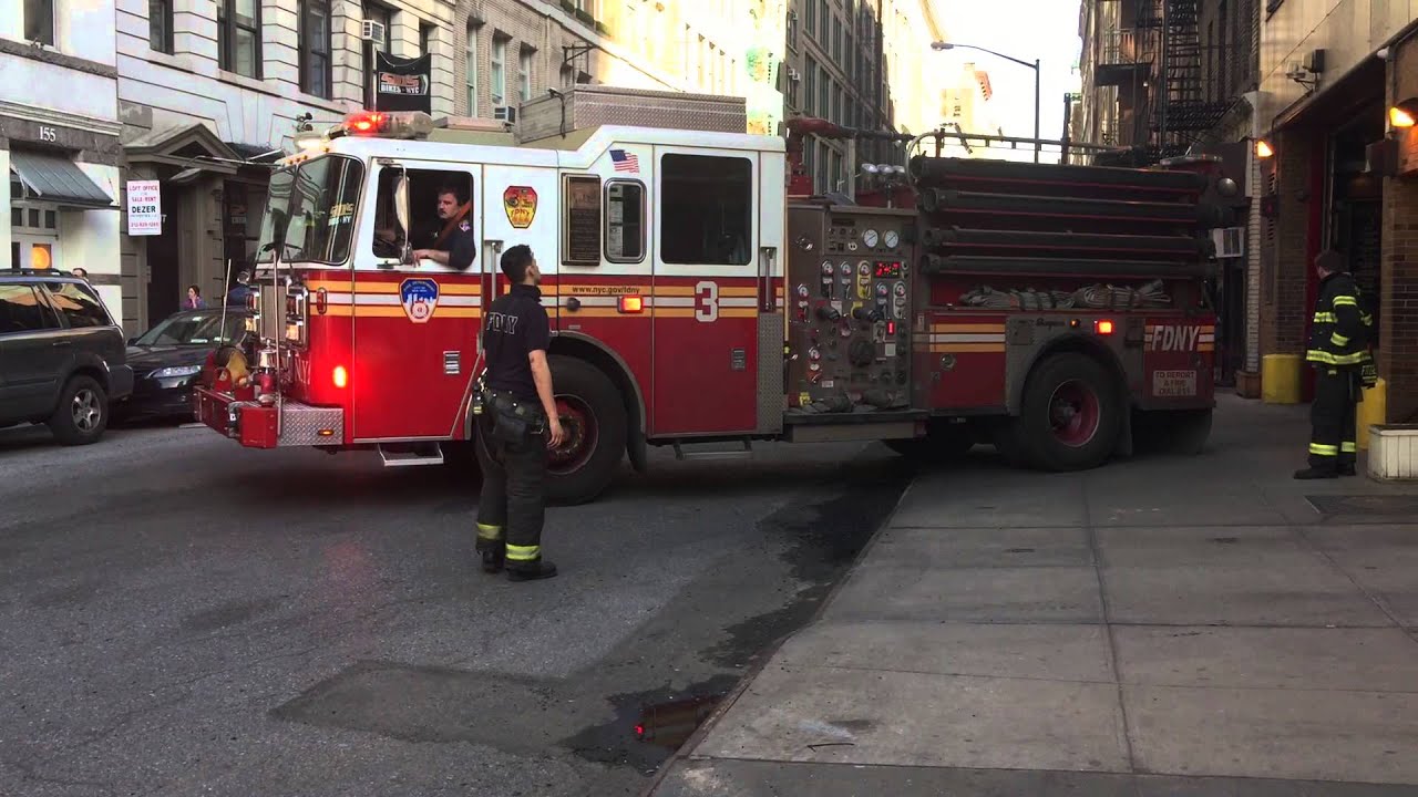 FDNY ENGINE 3 RETURNING TO IT'S FIREHOUSE ON WEST 19TH STREET IN ...