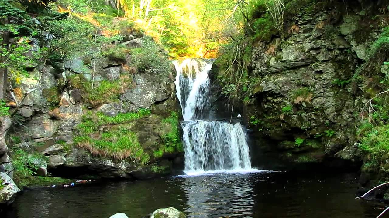 Linn Falls in Aberlour, Scotland - YouTube