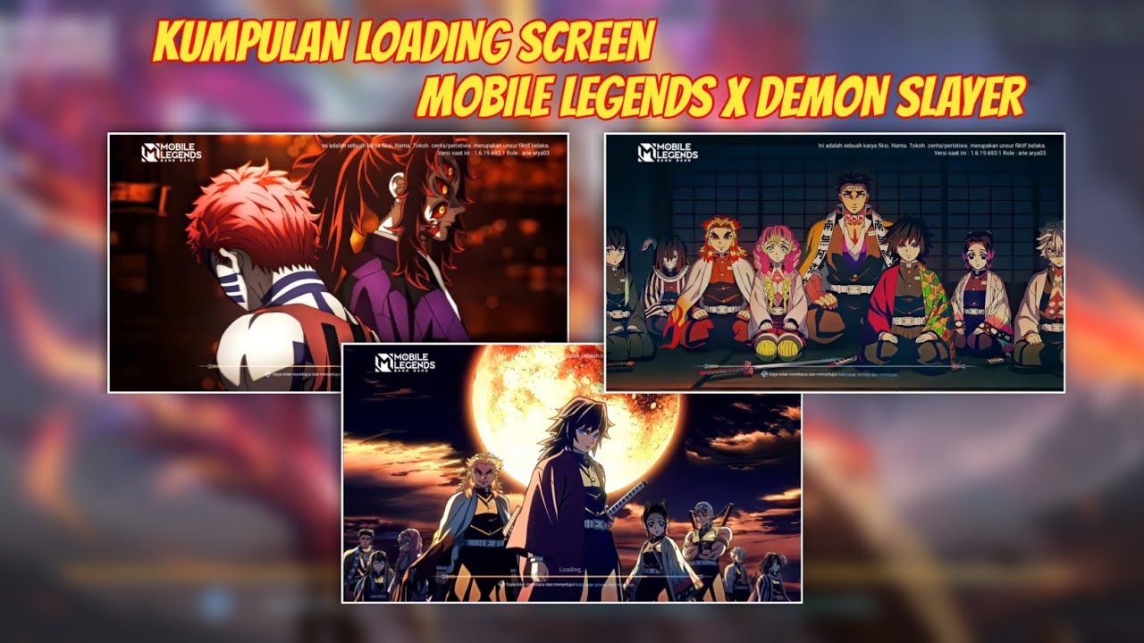 LOADING SCREEN MOBILE LEGENDS ANIME DEMON SLAYER - INTRO ML ANIME ...