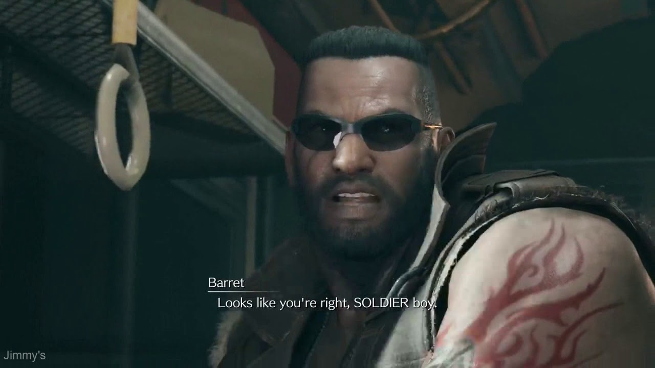 Final Fantasy VII Remake - Fight in Train Cutscene - YouTube