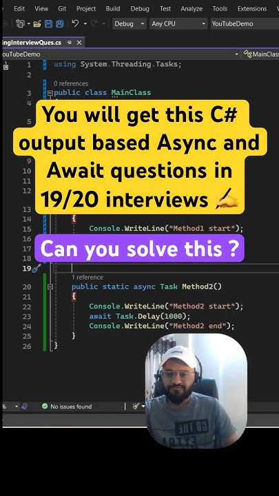 Most Asked Async And Await Output Based Interview Questions And Answers Coding Shorts Csharp