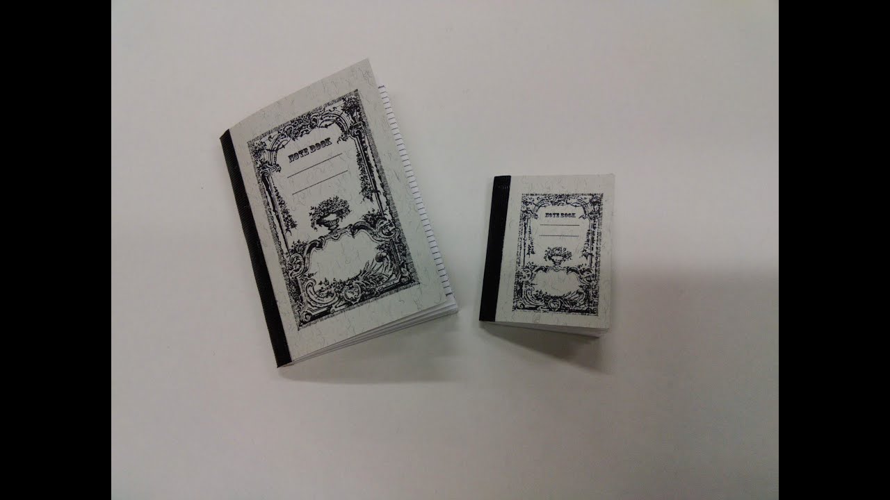 How to make a miniature note book - YouTube